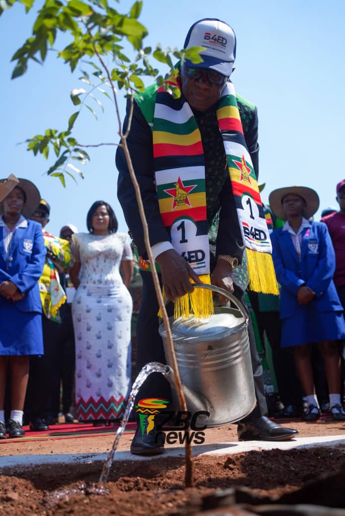 President Mnangagwa leads tree planting initiative on the conference ...