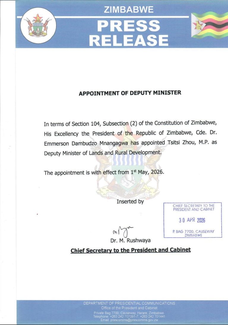 President Mnangagwa reassigns Permanent Secretaries in key ministries ...