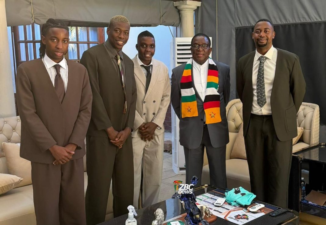 Nakamba, Hadebe and Chirewa pay courtesy call on President Mnangagwa ...